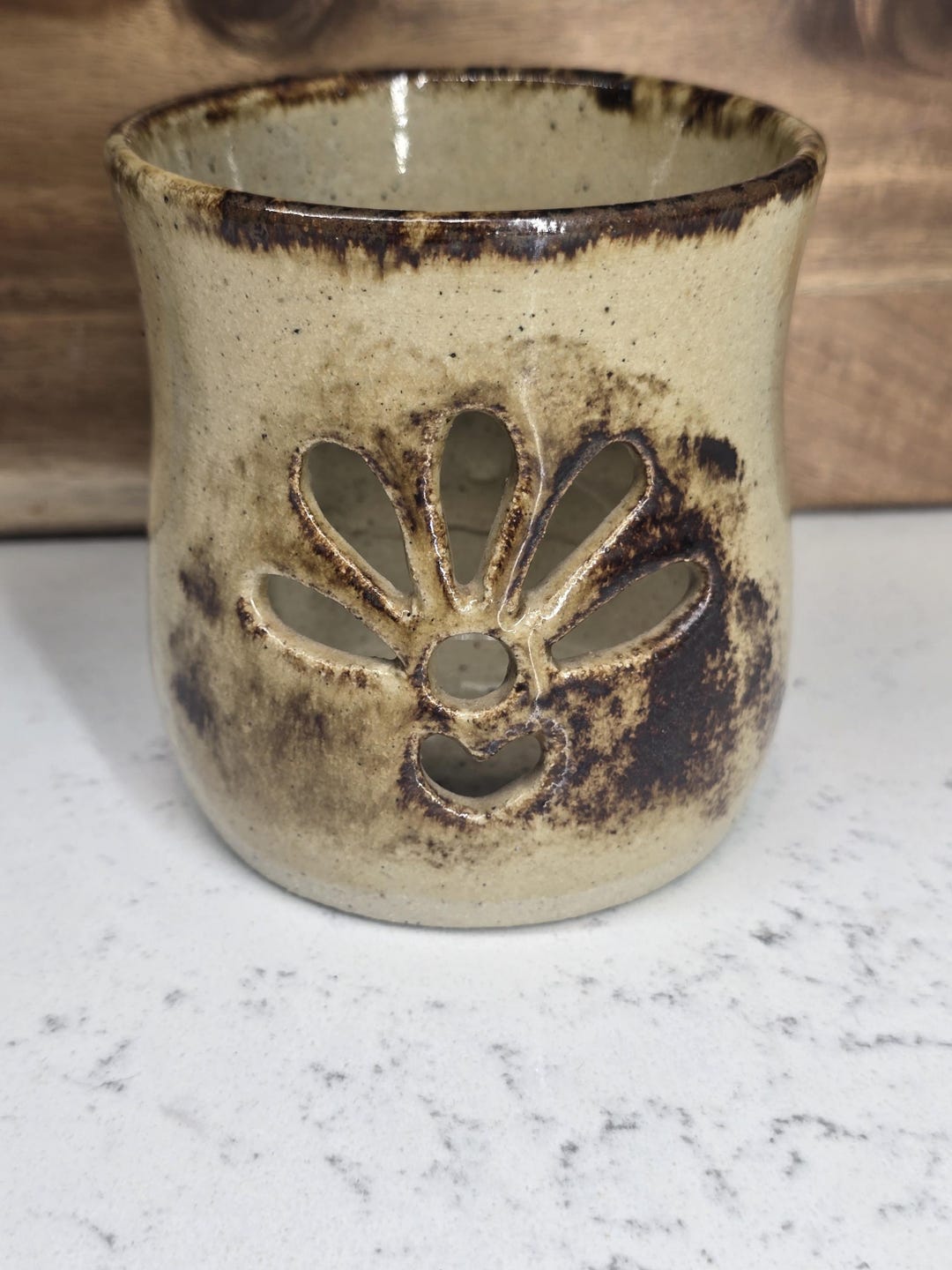 Handthrown Pottery Stoneware Luminary Candleholder by Bev Pottery - Etsy