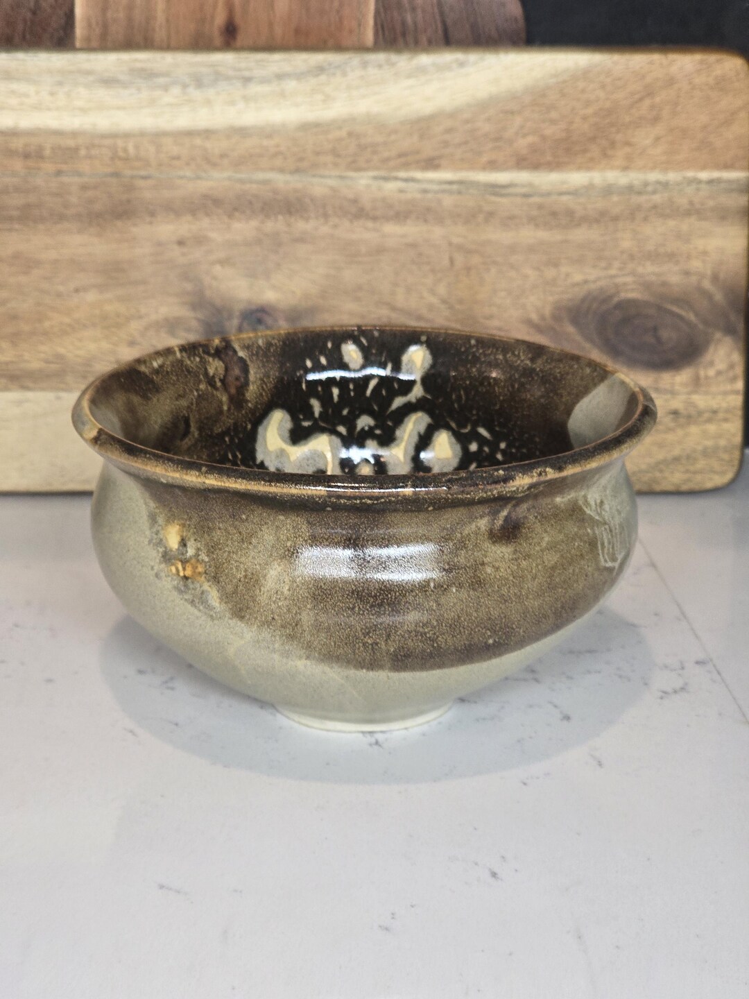 Signed Helm Pottery Bowl, Studio Art, Earth Tone Drip Glaze - Etsy