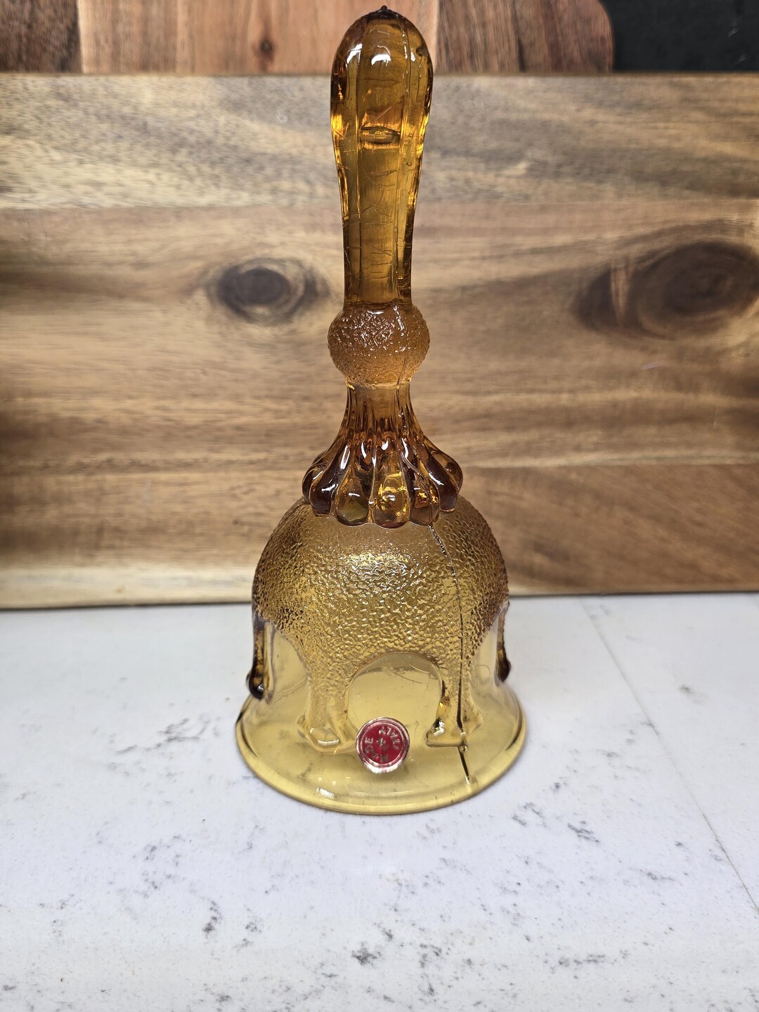 Vintage MCM Italian Amber Drip Glass Bell - Etsy
