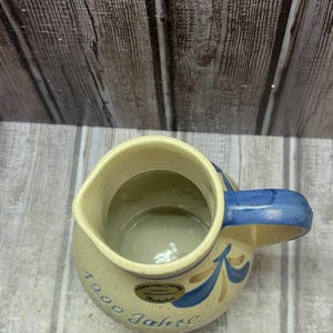 Vintage Stoneware German Handarbeit Salt Glazed Blue Pitcher - Etsy