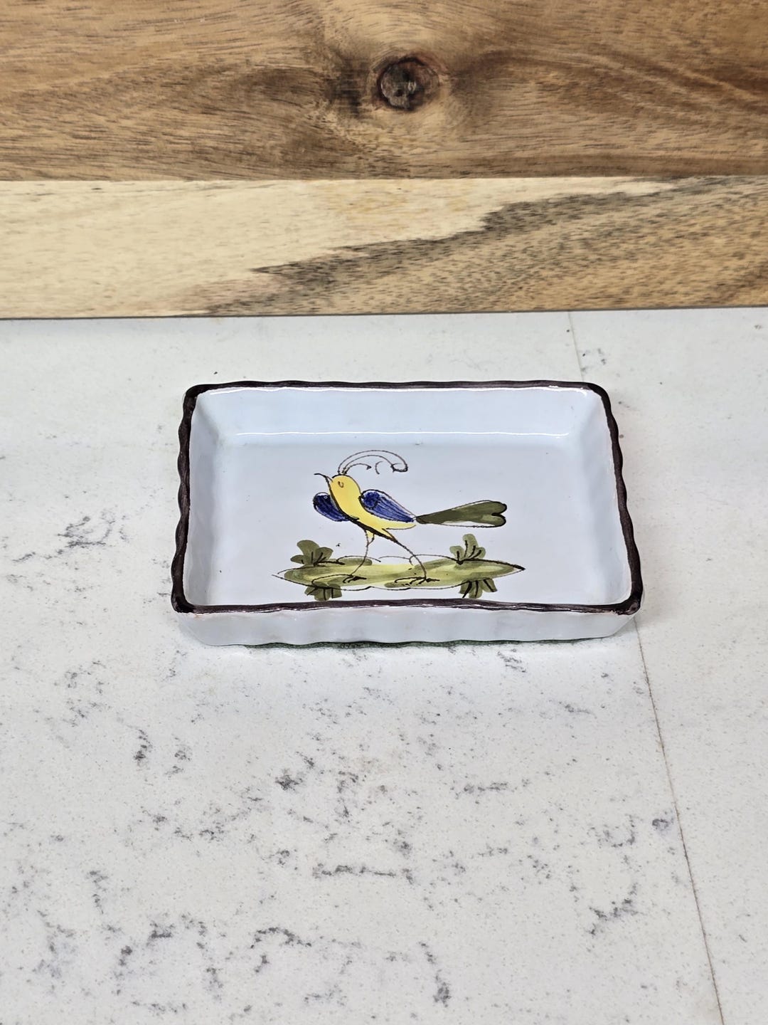 Deruta Italy Majolica Pottery Butter Tray, Uccello - Etsy