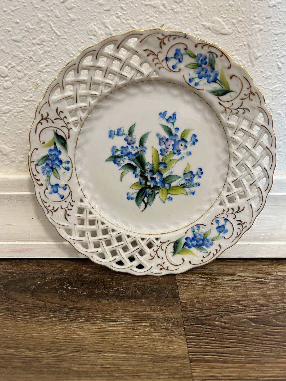 Hand Painted Japan Reticulated Plate - Etsy