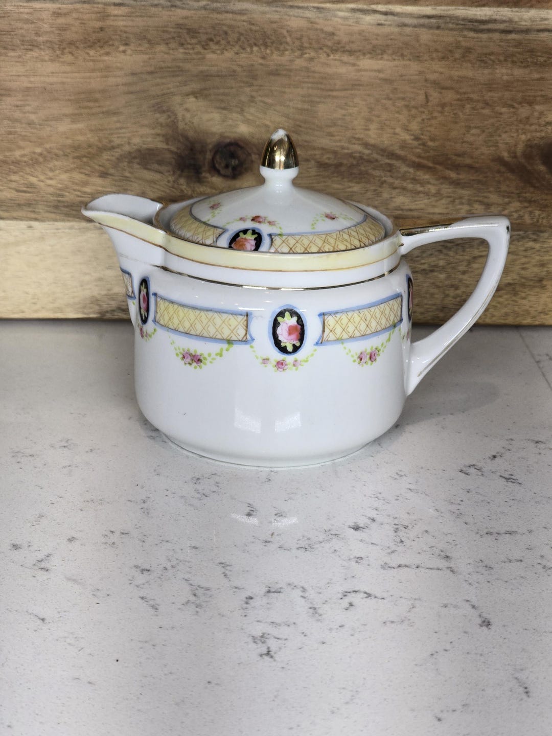 Antique Nippon Creamer Hand Painted, Blue Rising Sun Back Stamped - Etsy