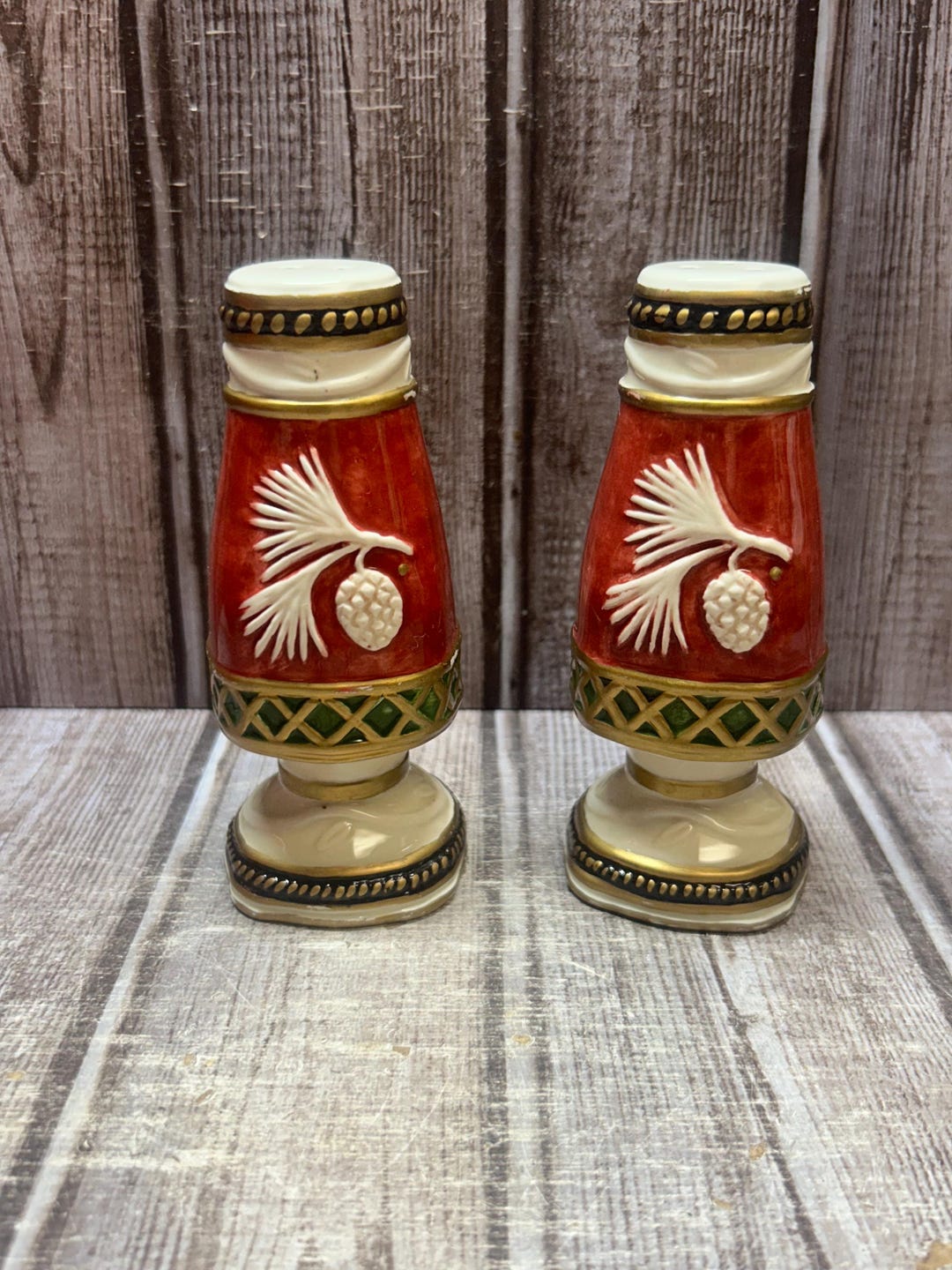Fitz and Floyd Holiday Solstice Salt & Pepper Shakers - Etsy