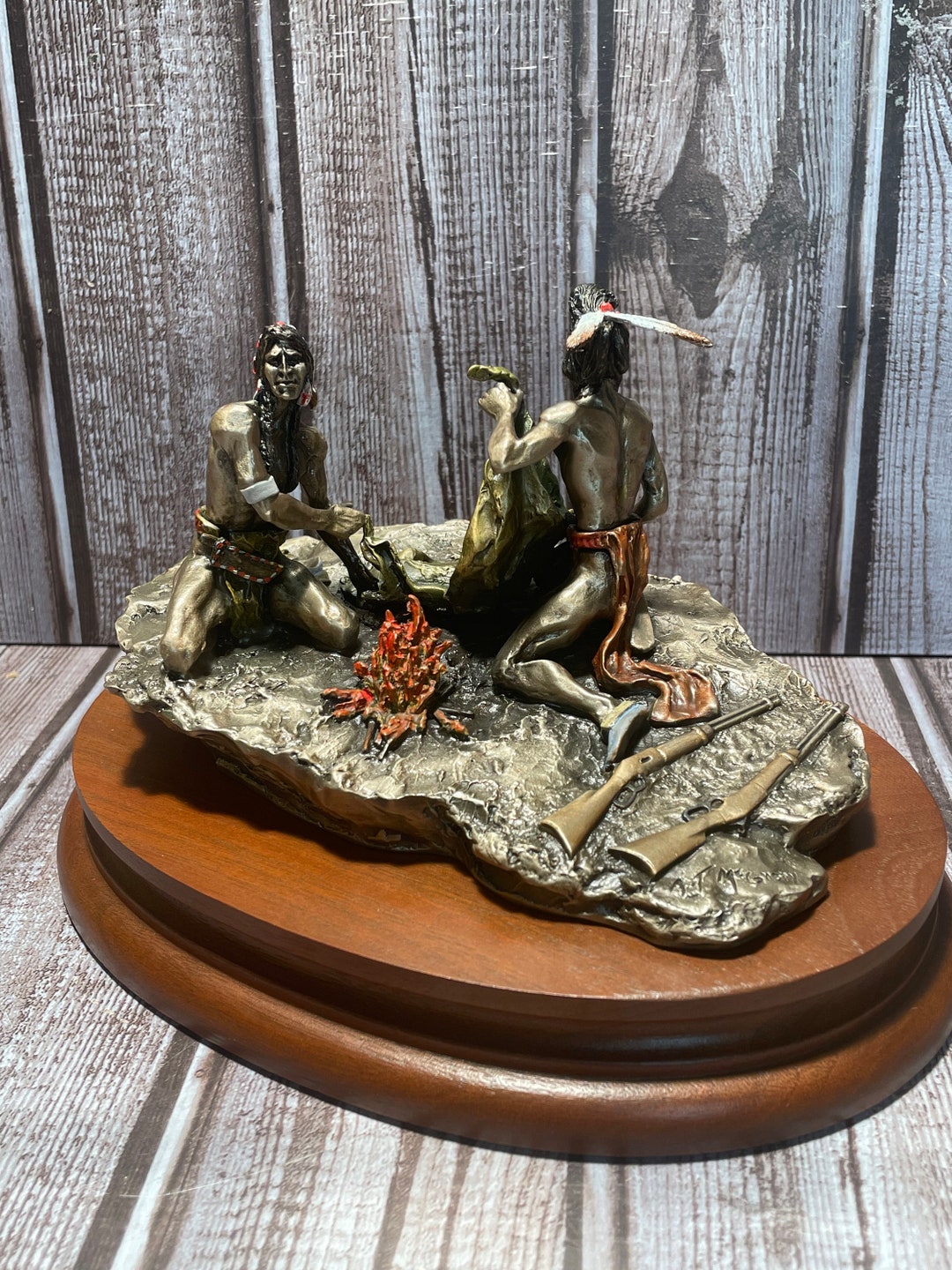 Chilmark Pewter After Frederick Remington Smoke Signal 1989 Signed ...