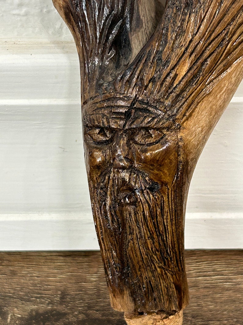 Hand Carved Wooden Cork With Mans Face - Etsy