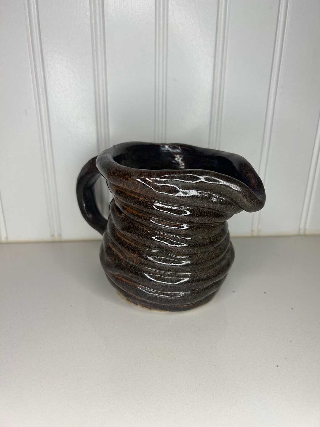 Rustic Hand Thrown Signed Pottery Creamer, Small Pitcher - Etsy