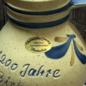 Vintage Stoneware German Handarbeit Salt Glazed Blue Pitcher - Etsy