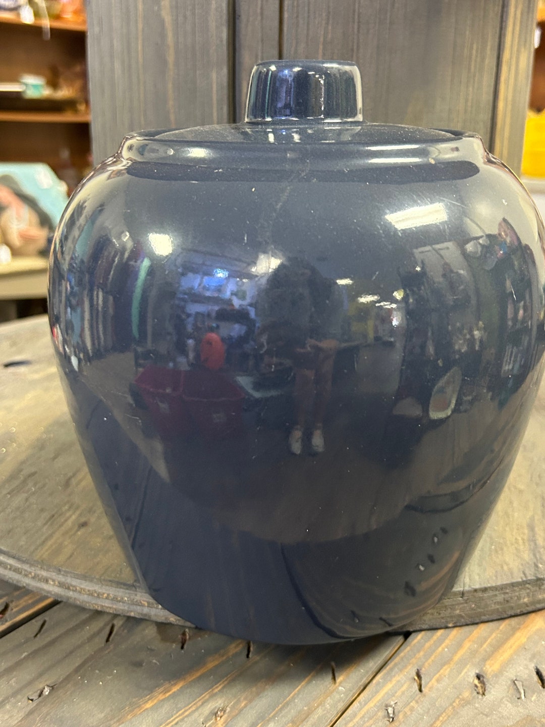 Frankoma USA Pottery Stoneware Blue Canister LARGE 8.5 Inches - Etsy