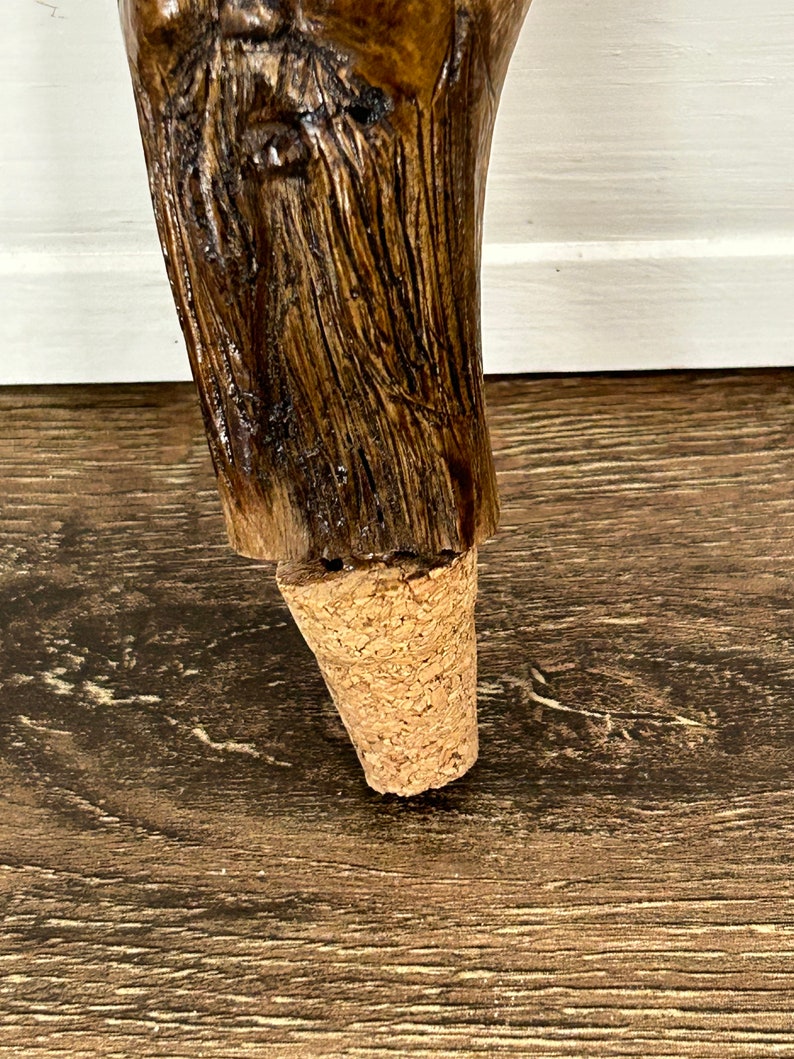 Hand Carved Wooden Cork With Mans Face - Etsy