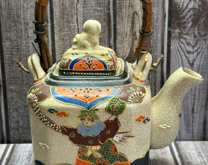 Tea Pot Samurai Japanese Hand Painted Teapot - Etsy