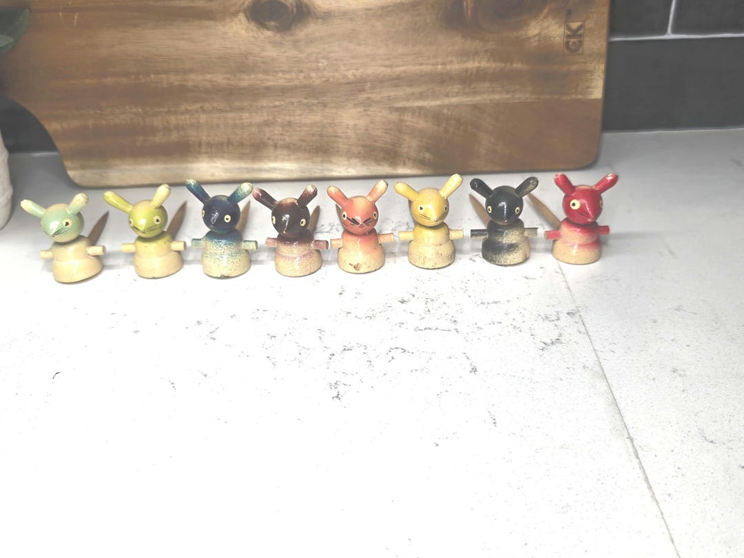Vintage Cheese Mice Wooden Picks Toothpicks Made in Japan Lot of 8 - Etsy