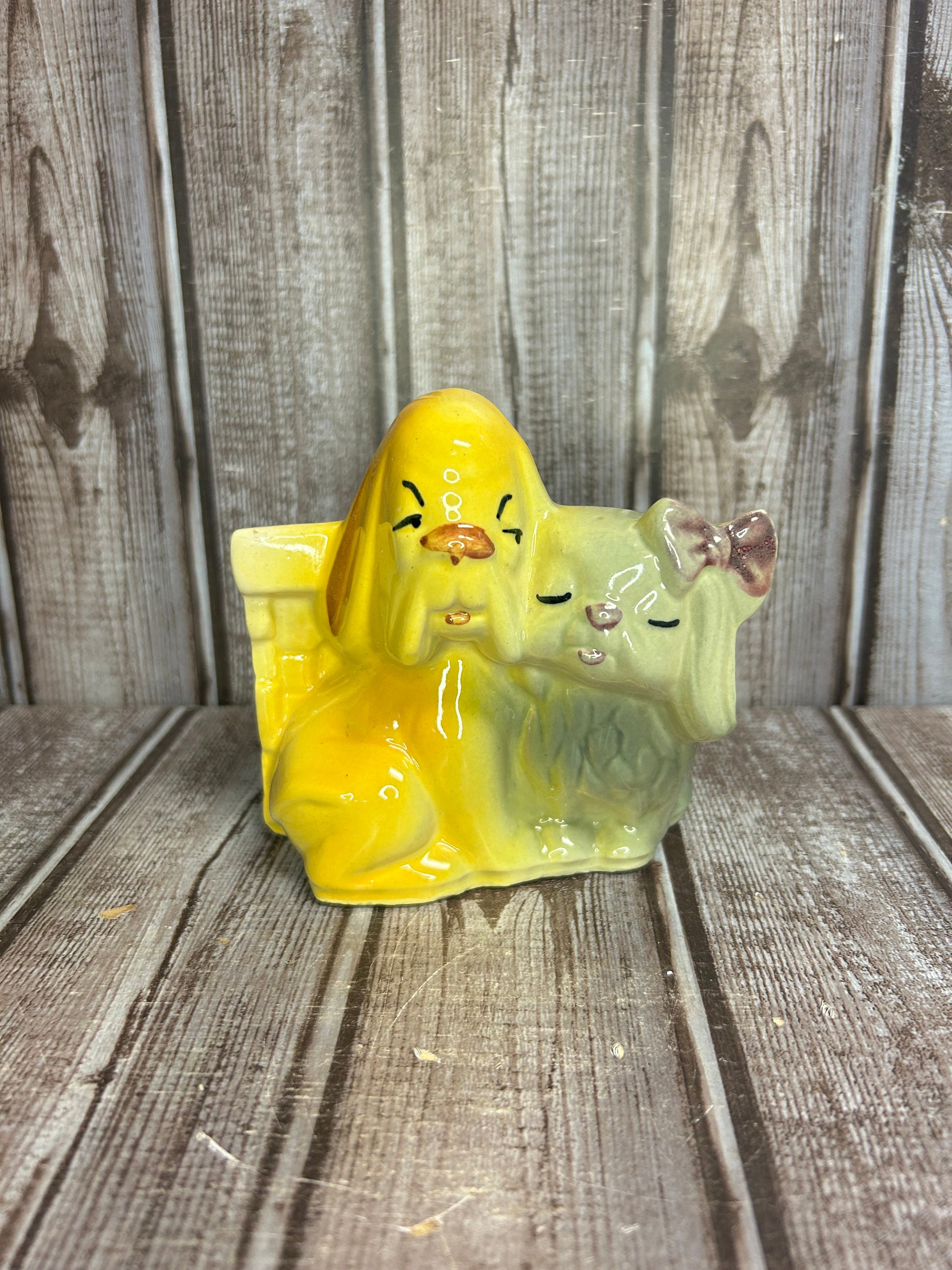 Vintage Shawnee Pottery Dogs Puppies Puppy Planter USA 611 - Etsy