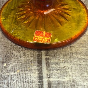 Amberina Viking Glass Yesteryear 8 Goblet Ruby Red and Yellow - Etsy