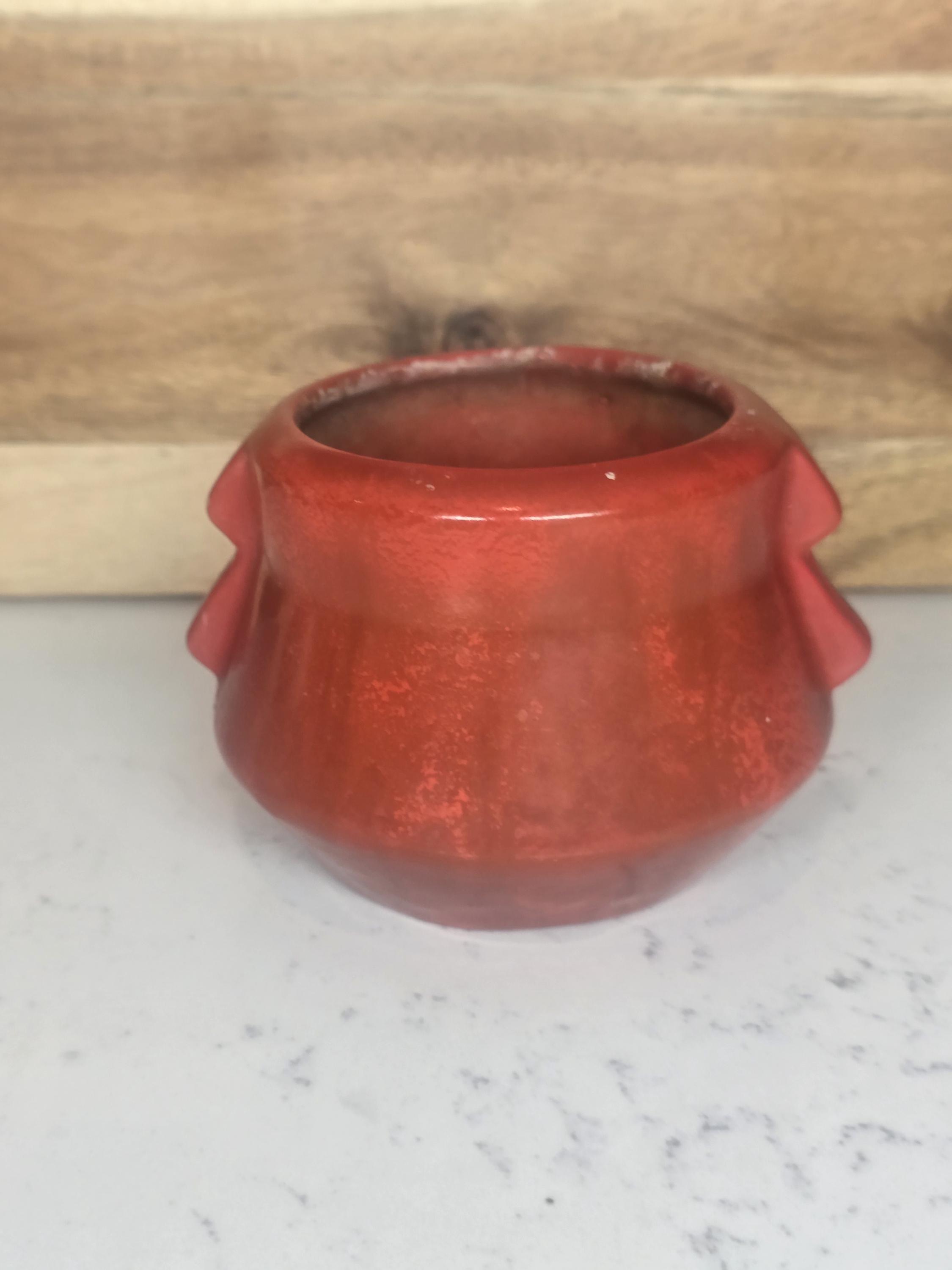 Weller Blo Red 1920s Vintage Art Deco Pottery Lava Red Orange Planter ...