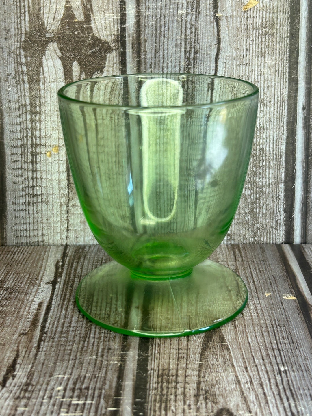Vintage Hazel Atlas Green Glass Cup - Etsy