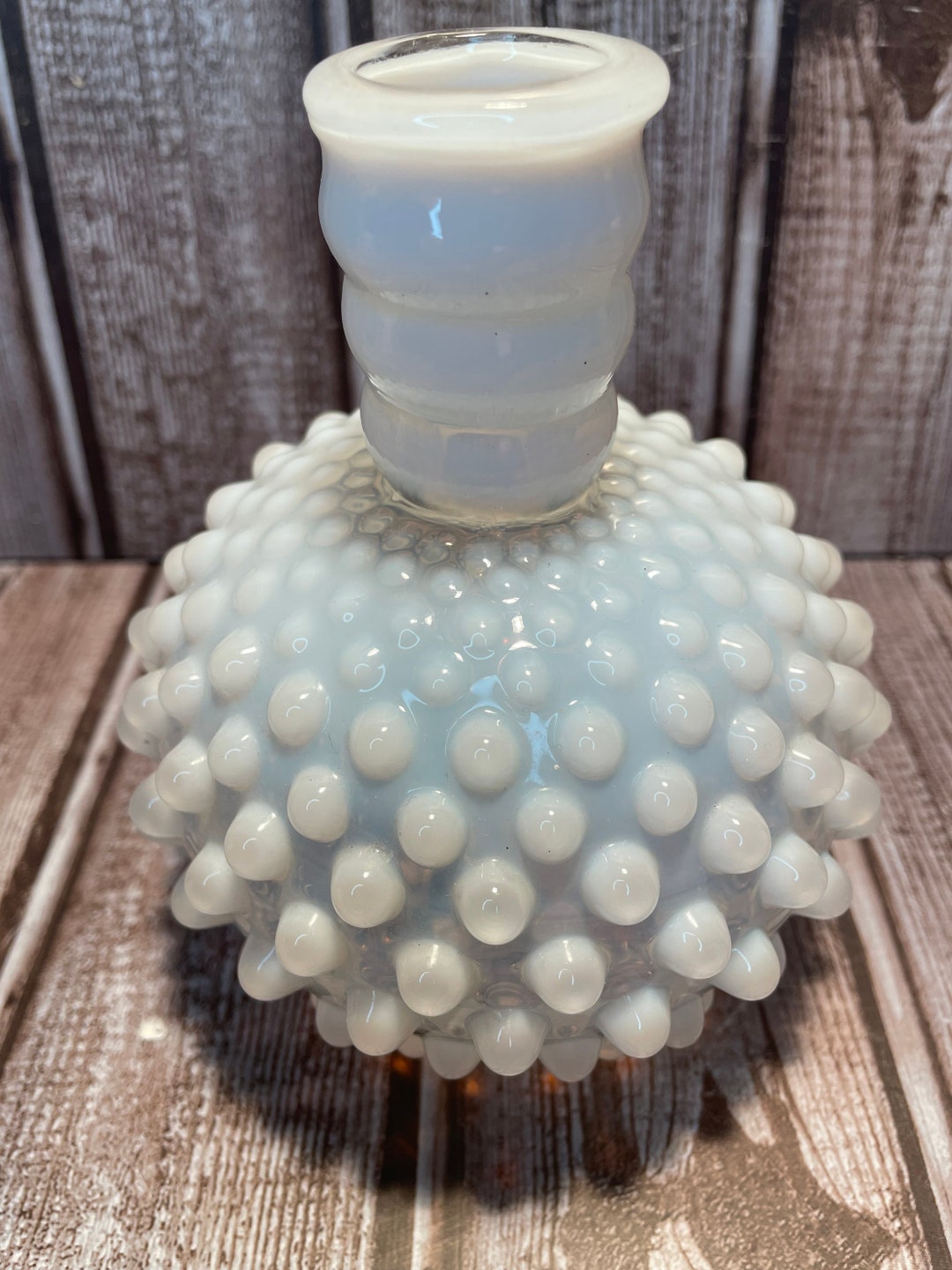 Vintage White Fenton Moonstone Hobnail Bottle No Stopper - Etsy