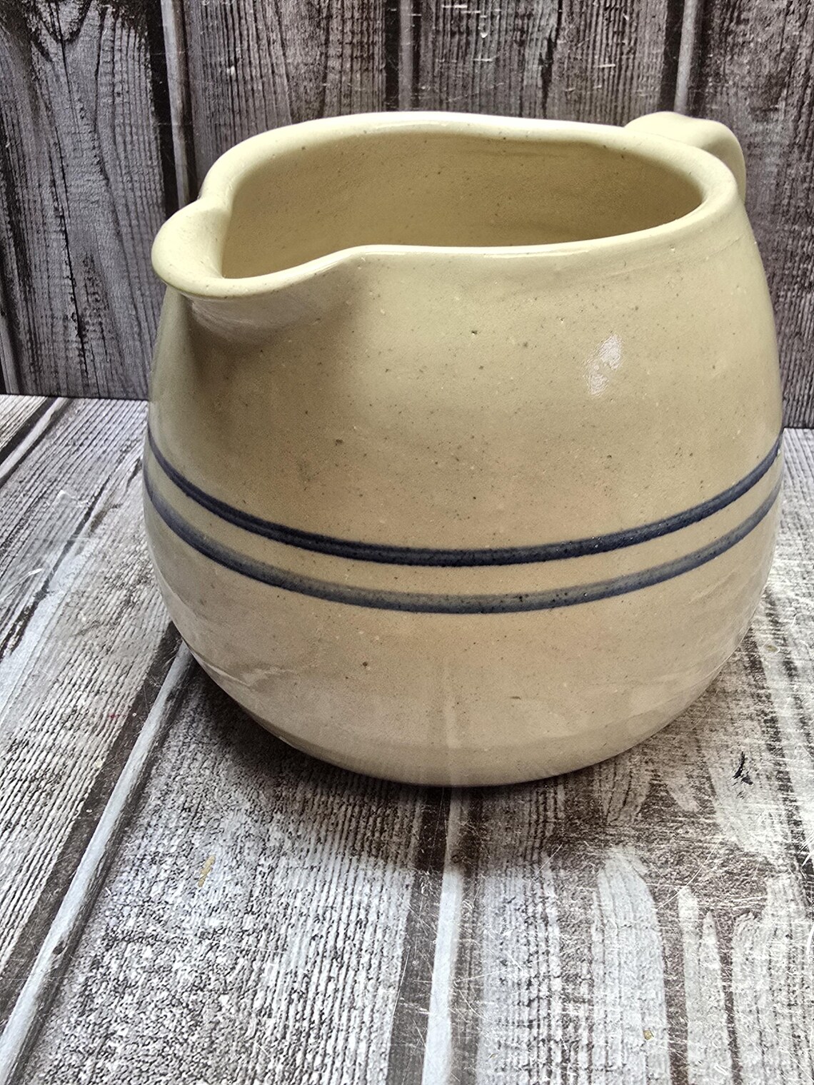 Vintage Glazed Pottery Pitcher, Darrell Fugler, Hand-painted Reindeer ...