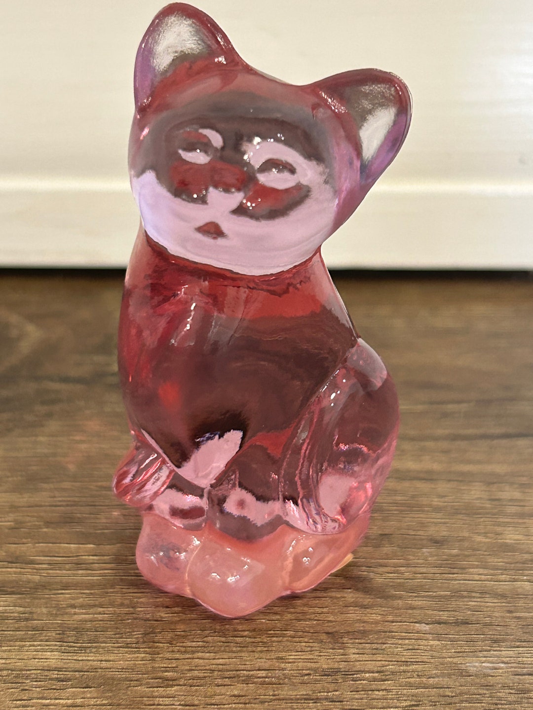 Fenton Empress Rose Mini Kitten With Sticker - Etsy