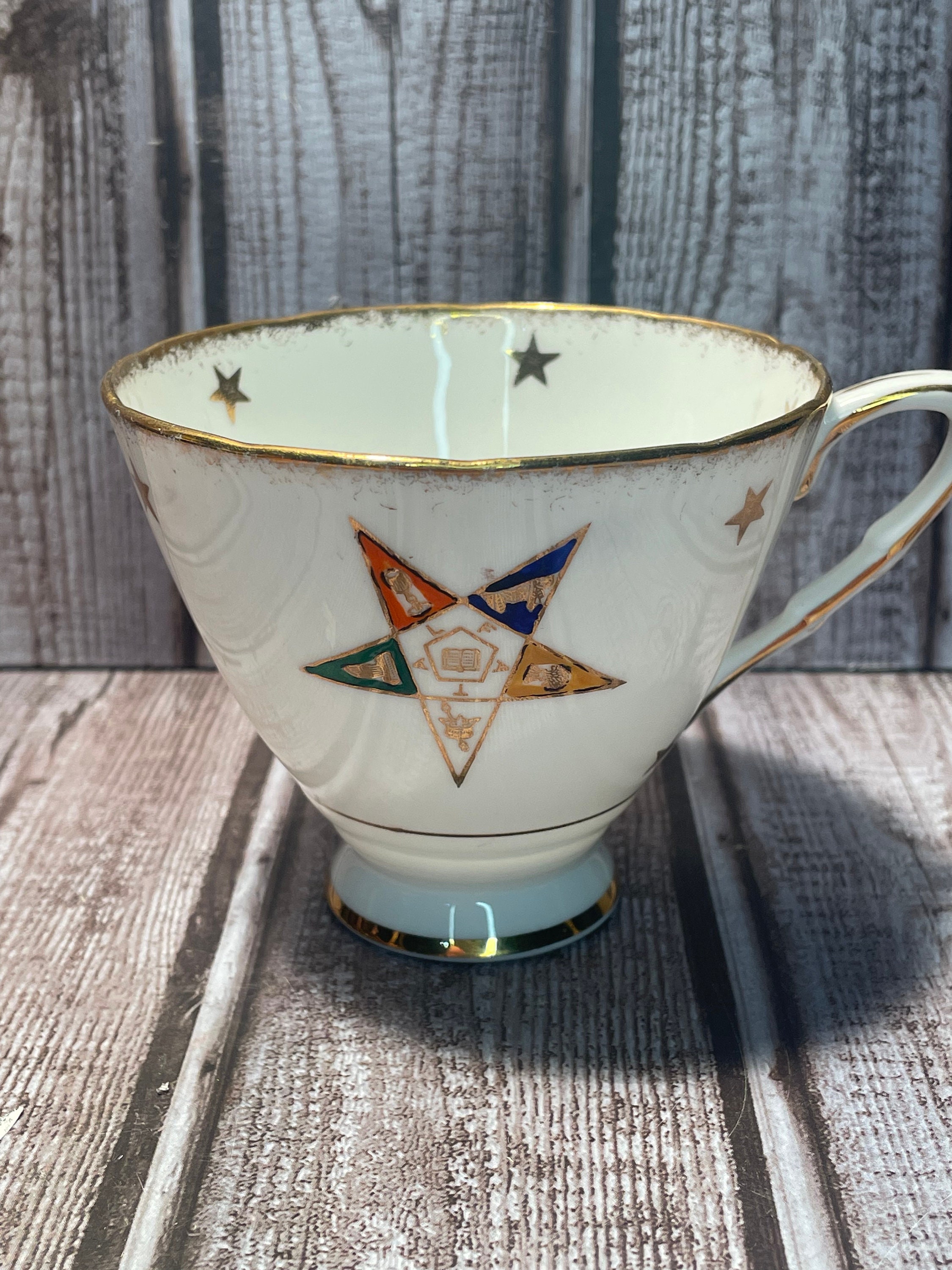 Vintage Royal Stafford Bone China Eastern Star OES Tea Cup - Etsy