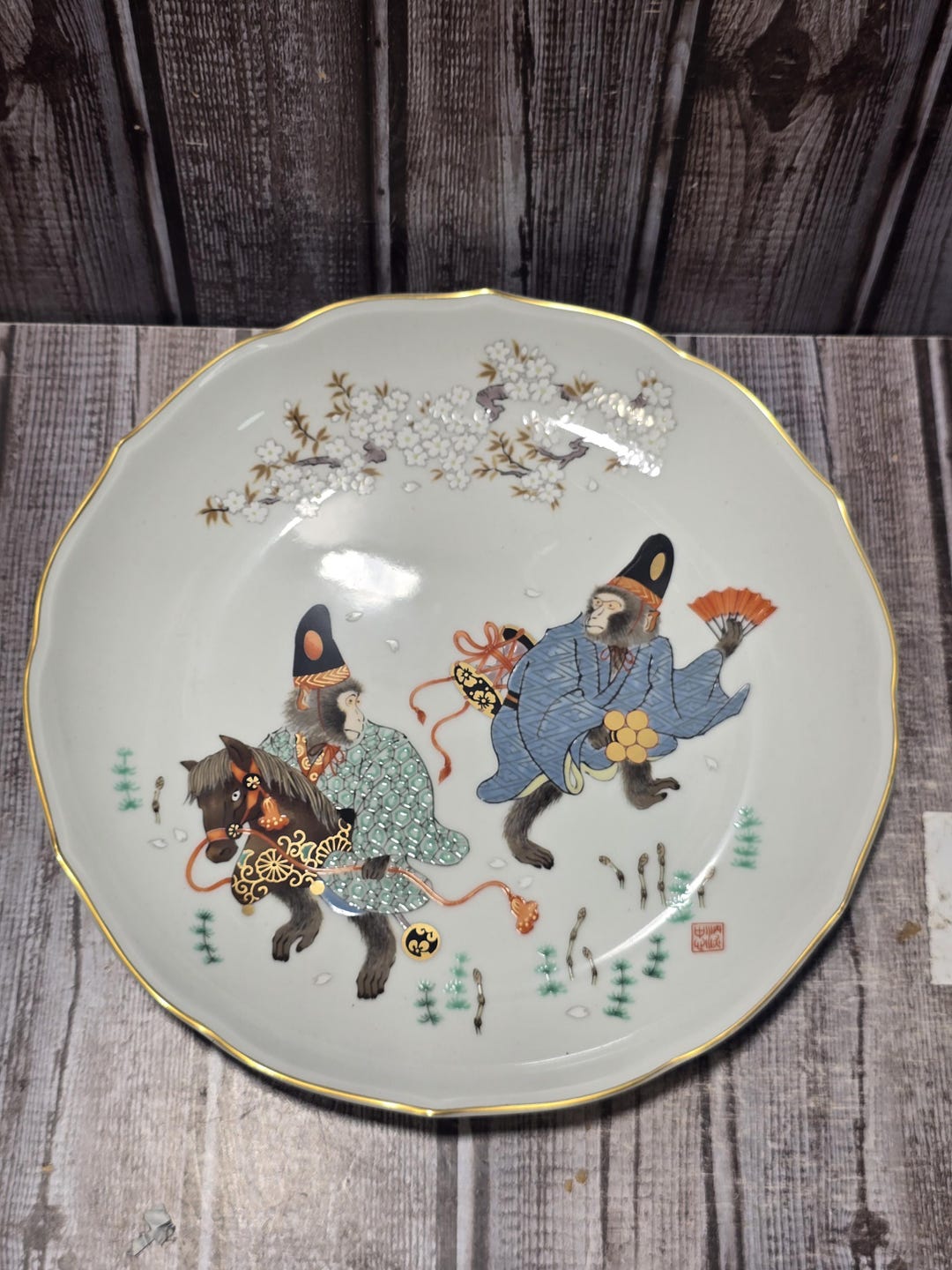 Japanese Fukagawa Arita Ware Porcelain Plate - Etsy
