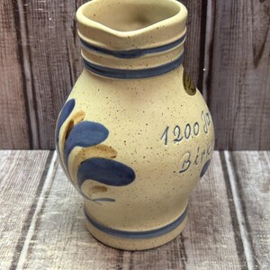 Vintage Stoneware German Handarbeit Salt Glazed Blue Pitcher - Etsy
