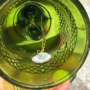 Vintage Glass Emerald Green Glass Bell Dinner Bells Diamond Cut Look ...