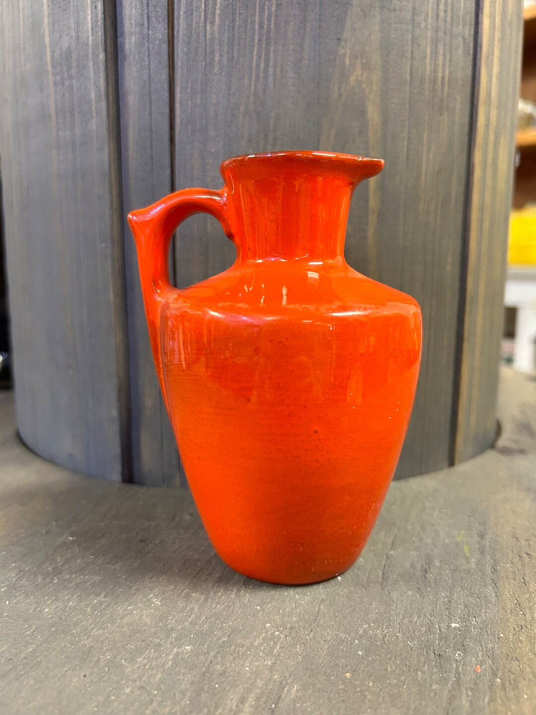 Frankoma Pottery Pitcher 5 1/2 Red/orange Glazed 838 - Etsy