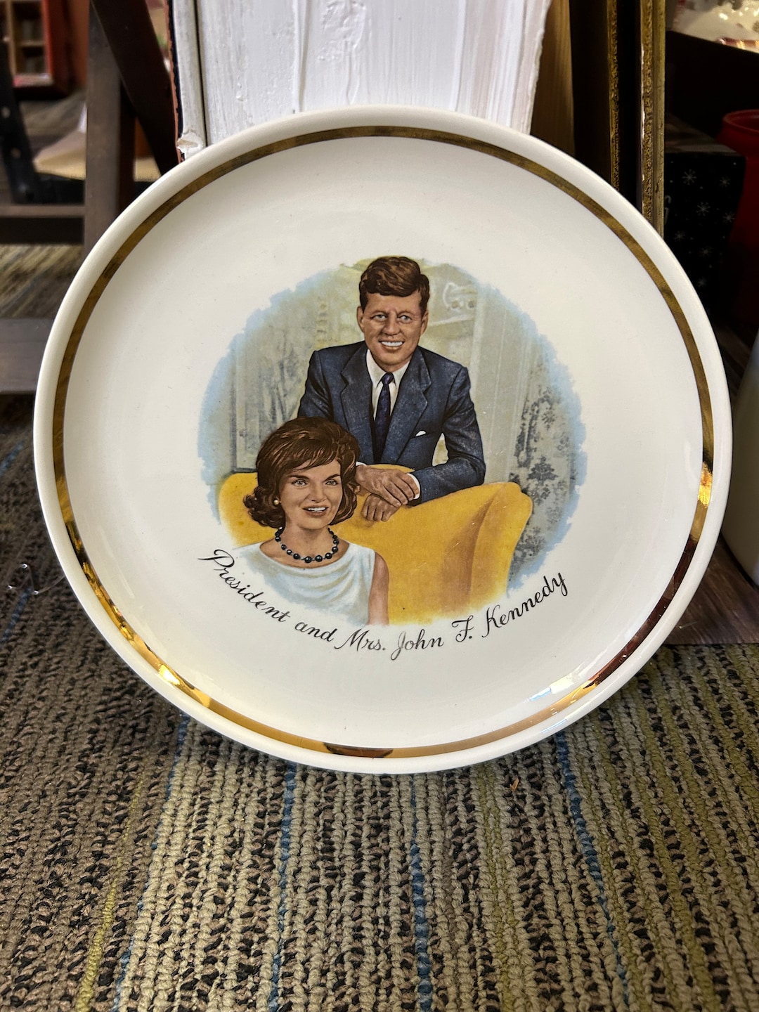 Vintage JFK John F Kennedy Plate First Lady Jackie Kennedy - Etsy