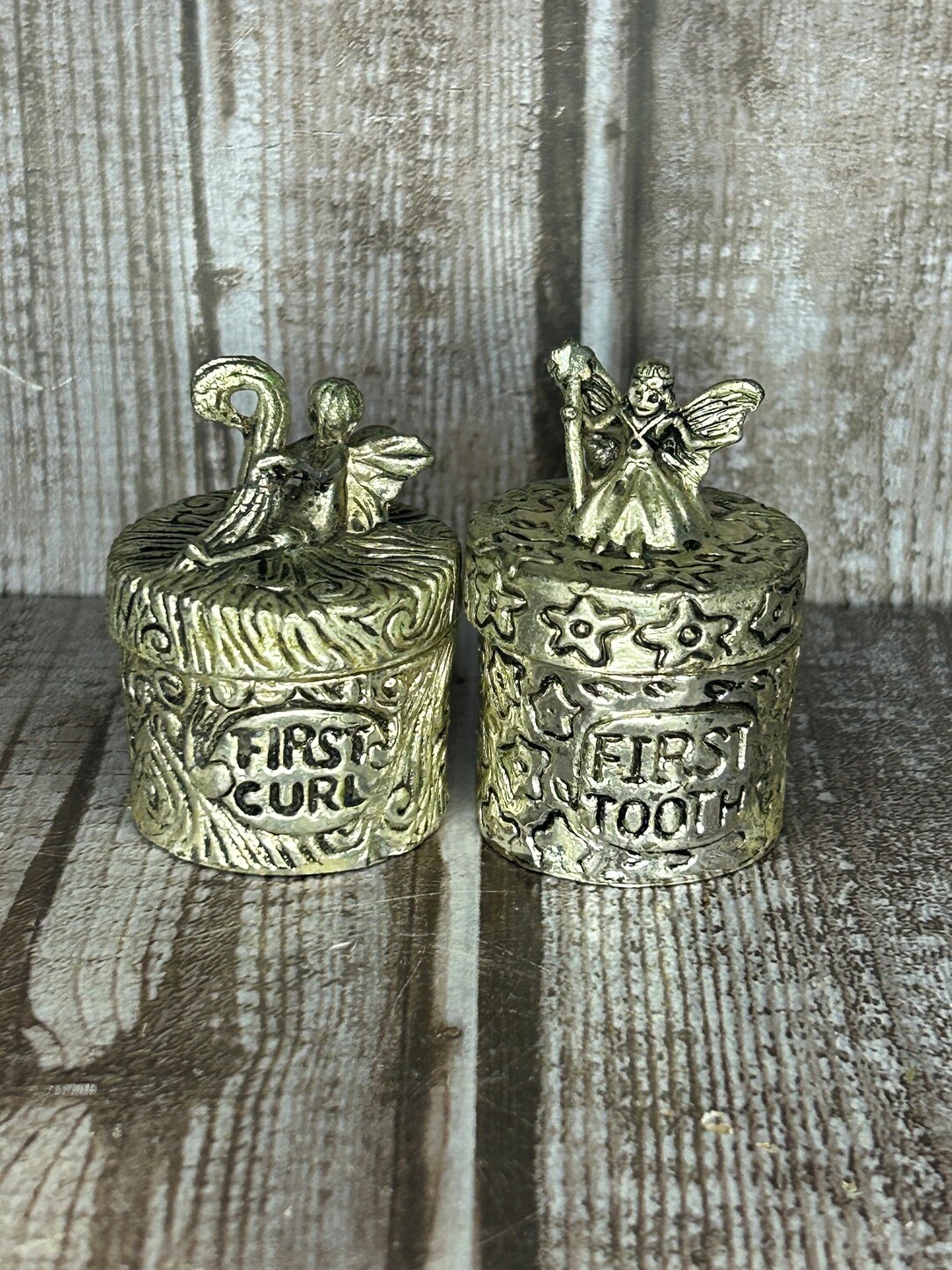 Babys FIRST Tooth & Curl Pewter TRINKET BOXES - Etsy