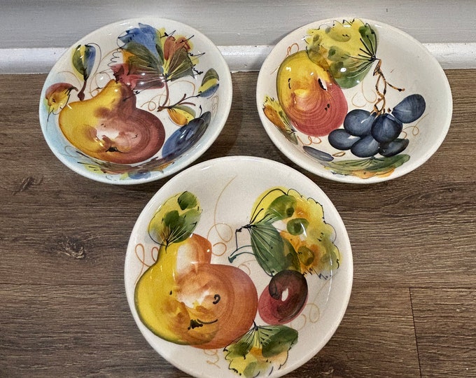 Set of 3 Italian Spatterware Bowls - Etsy