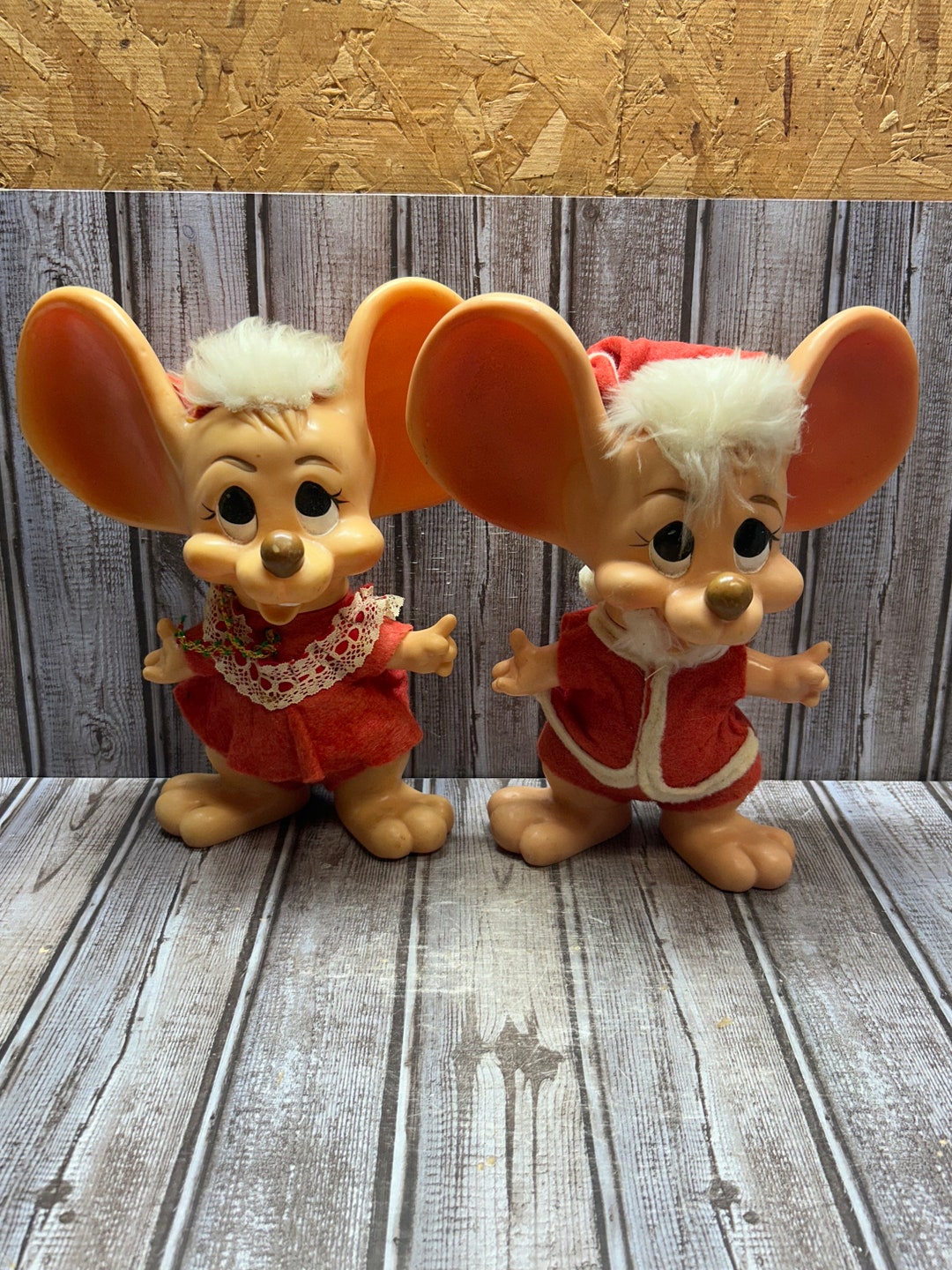 Vintage Christmas Mice Bank, Santa & Mrs Claus Mouse Coin Bank, Mid ...