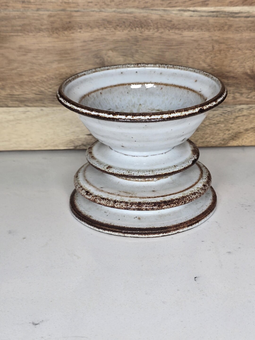 Doiz Pottery Pedestal Bowl/candle Holder - Etsy