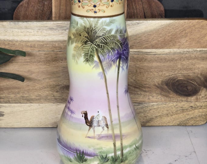Antique NIPPON Hand Painted Porcelain Camel Vase - Etsy