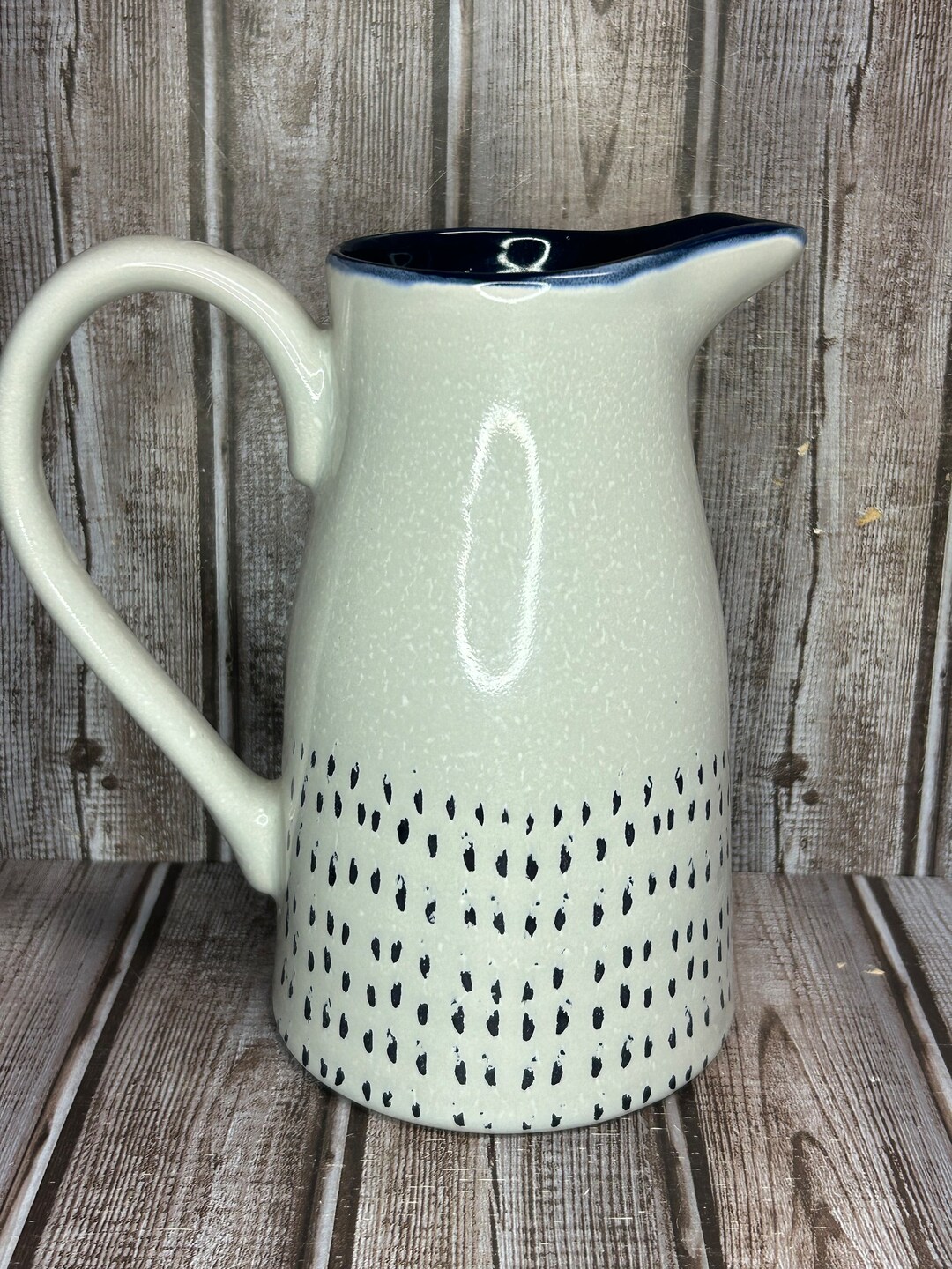 White and Blue Sheffield Home Pitcher - Etsy