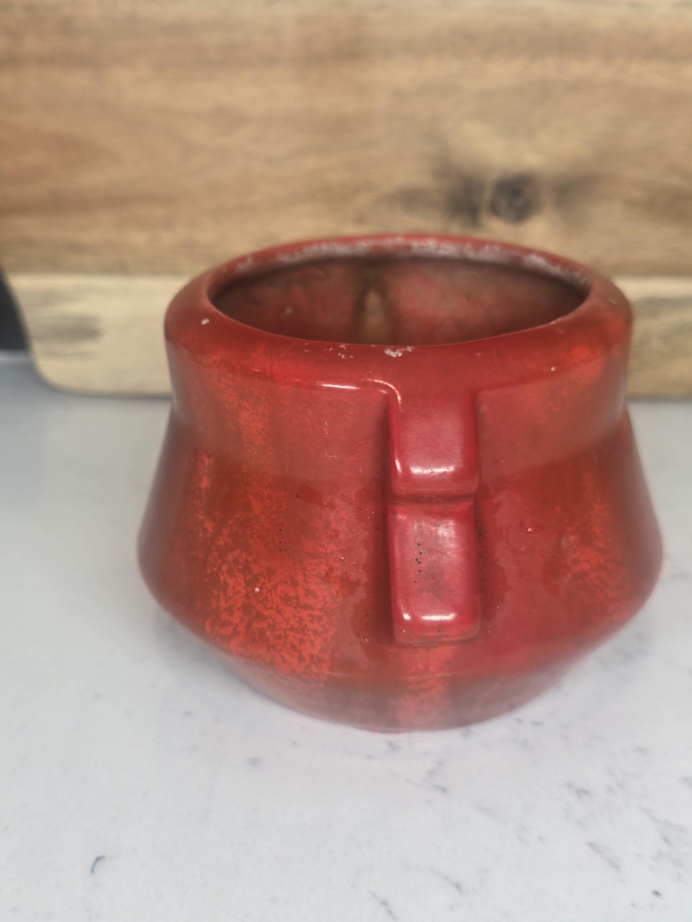 Weller Blo Red 1920s Vintage Art Deco Pottery Lava Red Orange Planter ...