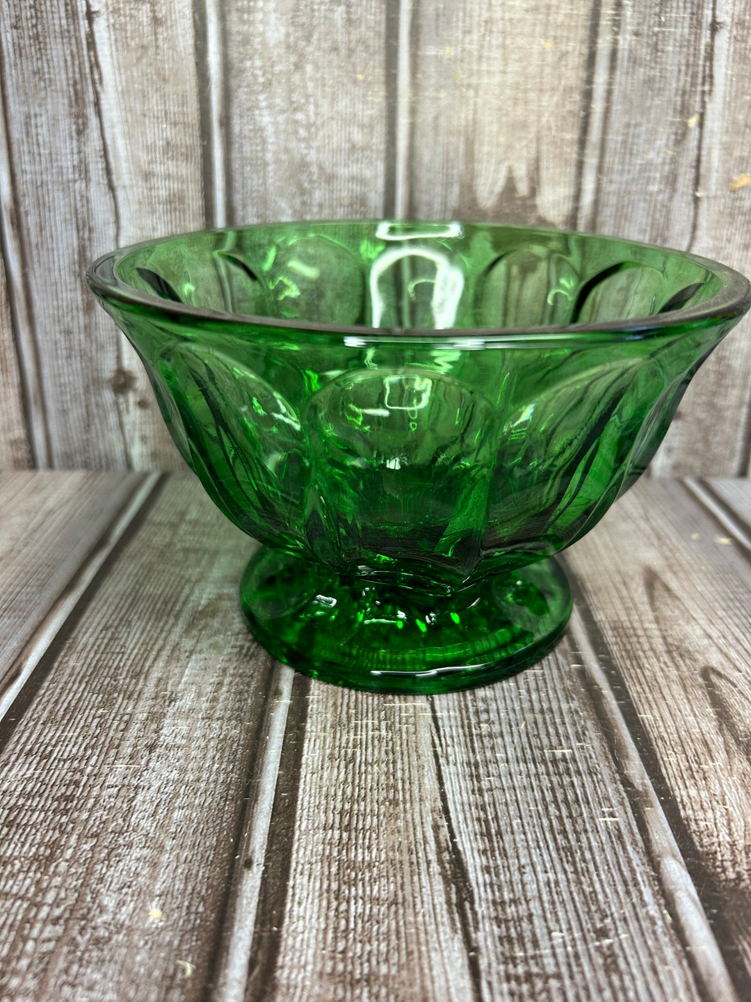 Vintage Anchor Hocking Emerald Green Bowl - Etsy
