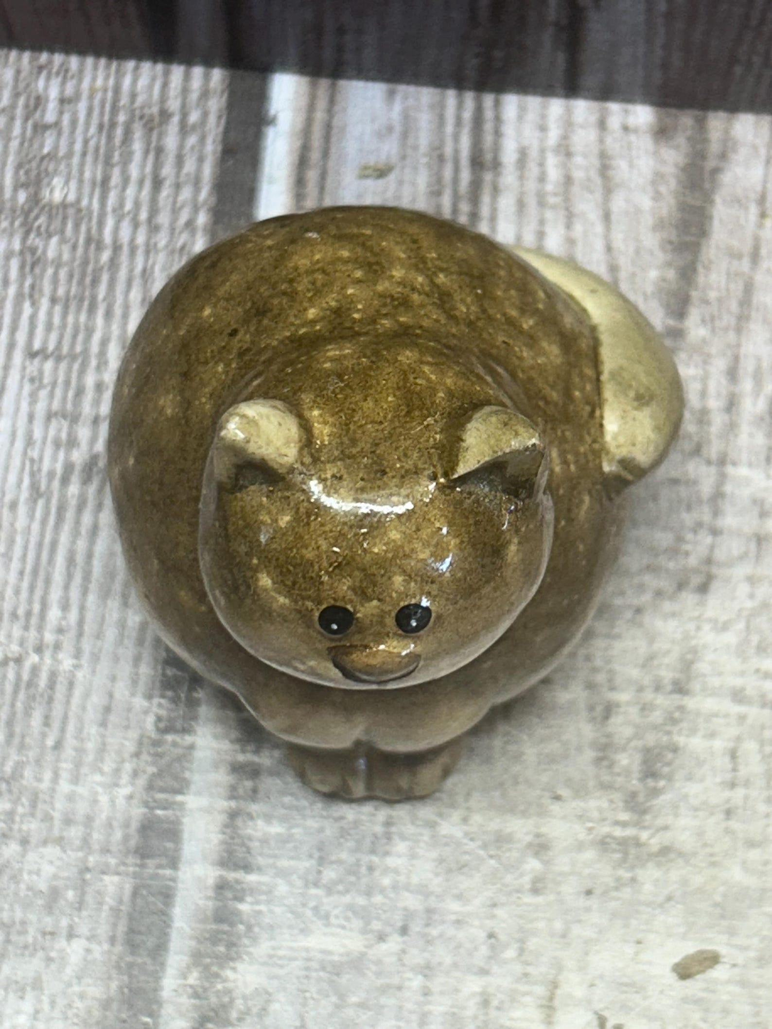 Vintage Adorable Fat Cat Pottery Clay Ceramic Cat Figurine Delton ...