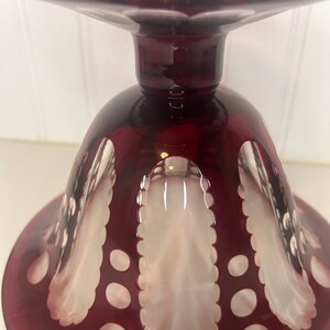 Egermann Vintage Ruby Red Bohemian Czech Glass Footed Compote Bowl - Etsy