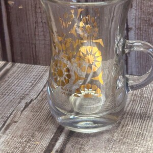 Dimlaj Glass Teacup With Gold Design. - Etsy