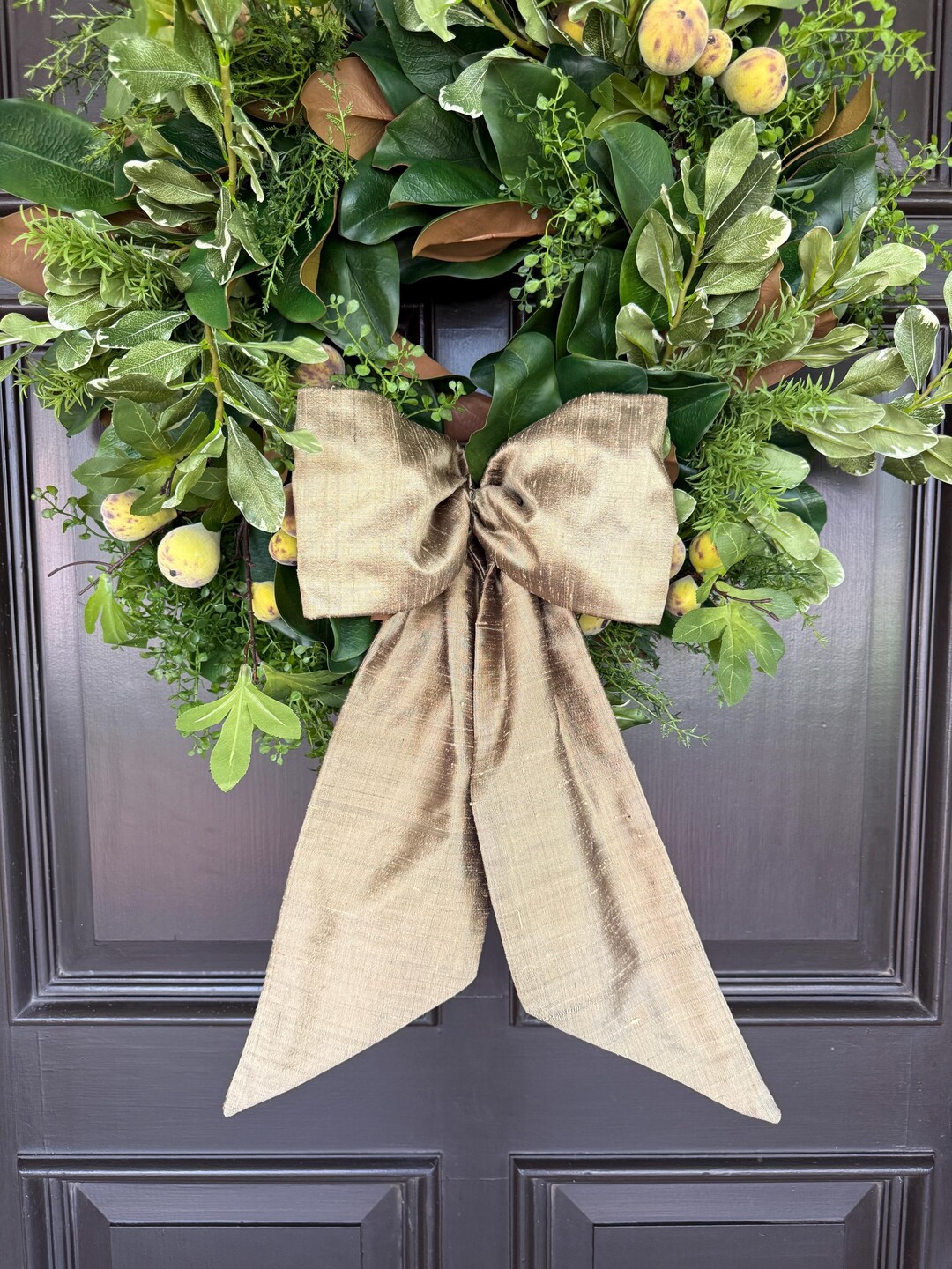Luxe Driftwood Tan 100 Percent Silk Wreath Sash, Neutral, Fall ...