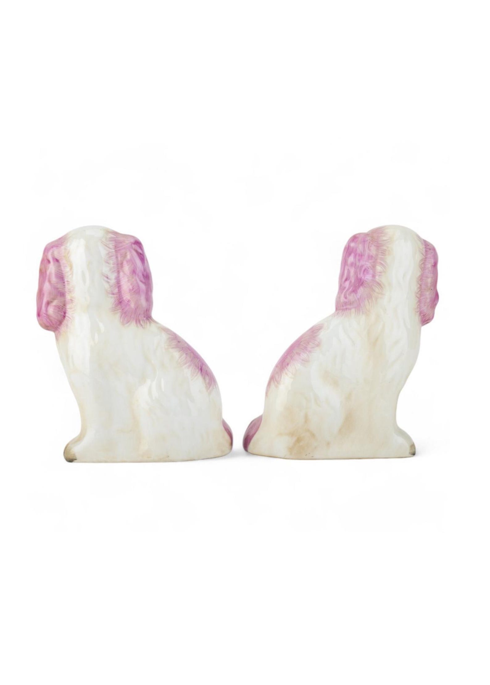 Large Pink and Gold Classic Staffordshire Dog Pair 9” Tall - Etsy