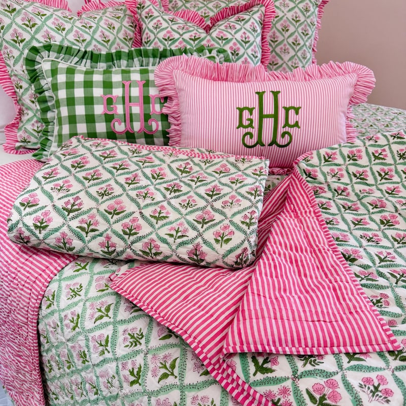 Pink Floral Duvet Quilt - Etsy