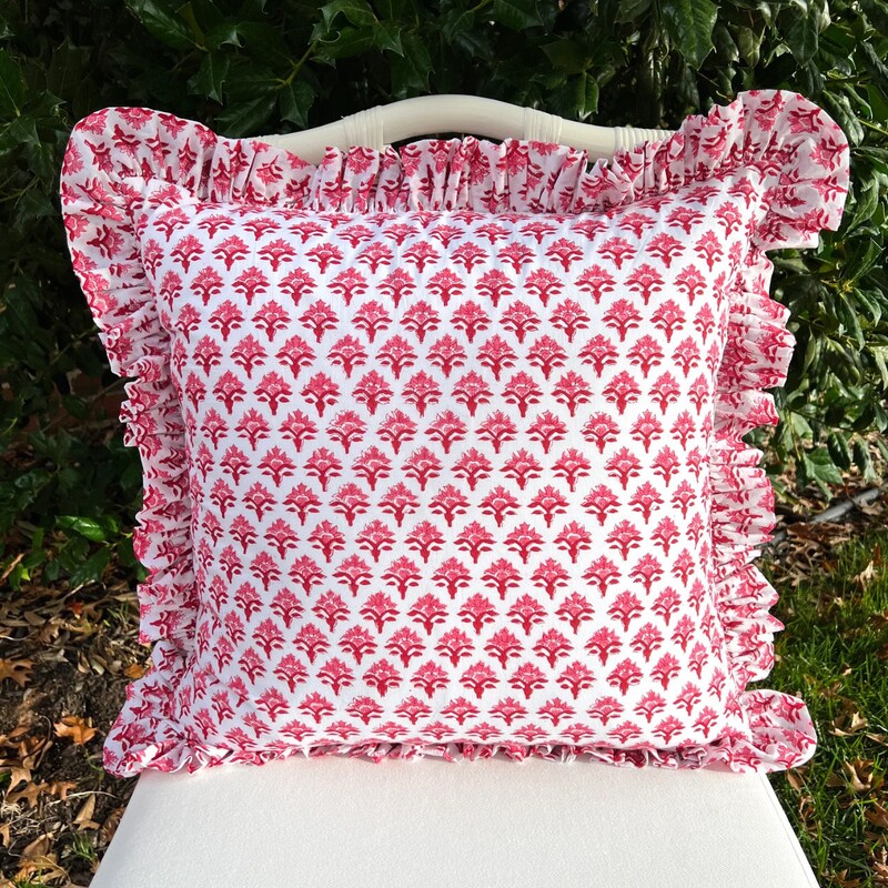 Red and Pink Pillow - Etsy