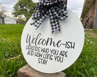 Sarcasm Welcome Sign - Etsy
