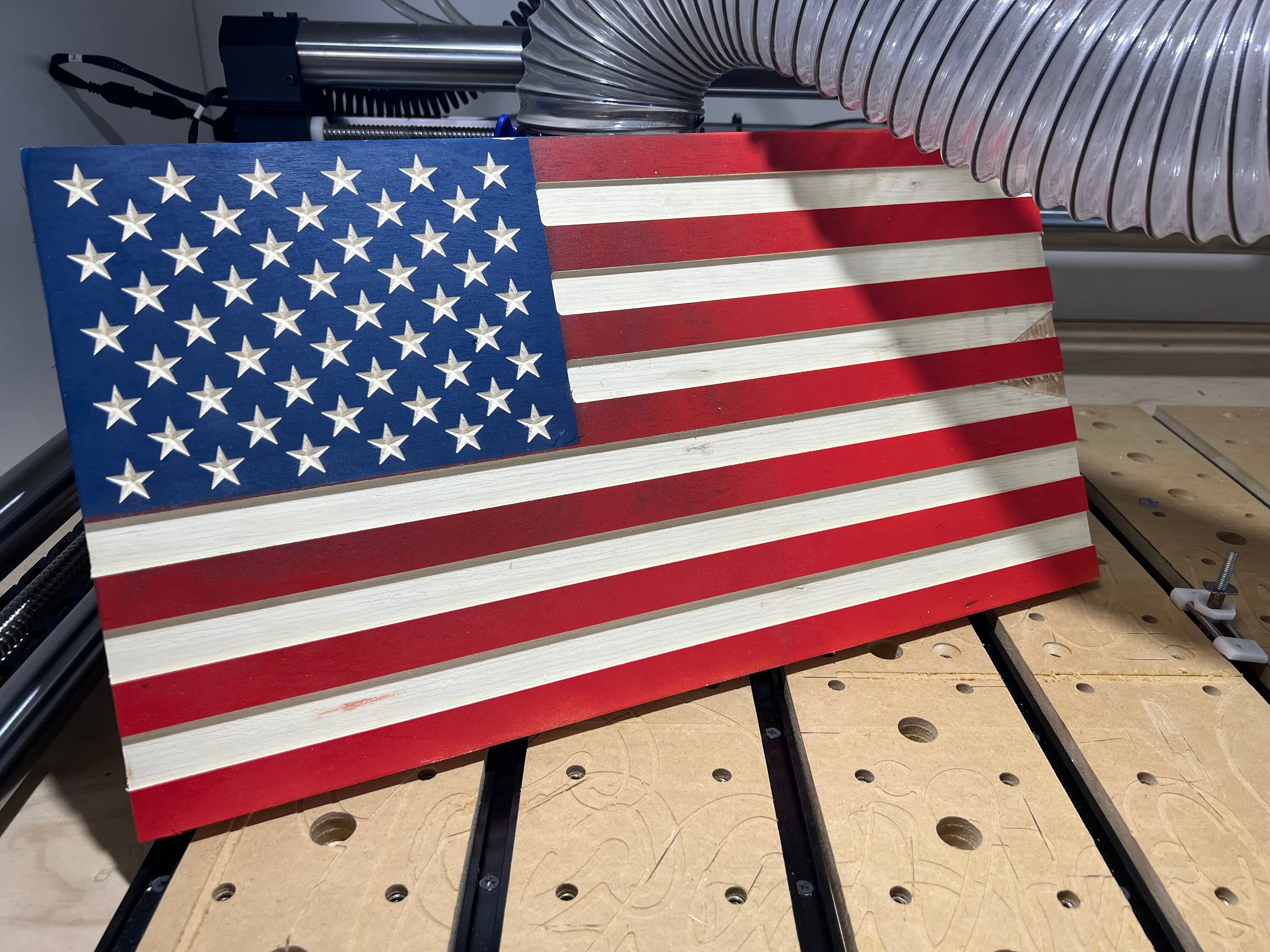 Rustic American Flag Wooden Flag Cnc Flag USA We the - Etsy