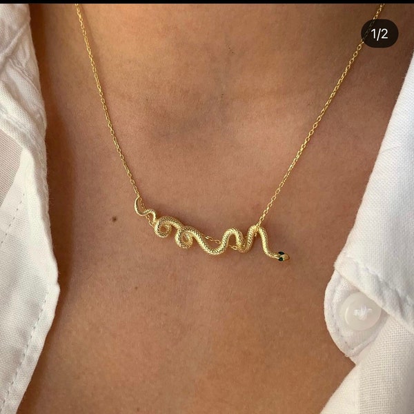 Snake Necklace - Etsy