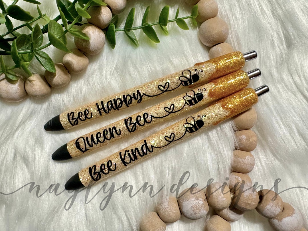 Bee Glitter Pen | Honey Bee Glitter Pen | Drip Pen | Glitter Pen ...