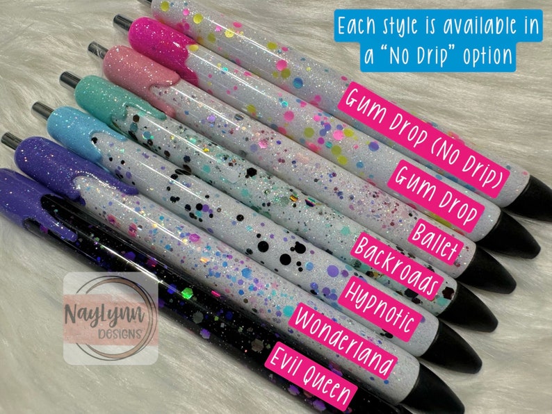 Personalized Confetti Glitter Inkjoy Gel Pen: Drip Design, Refillable ...