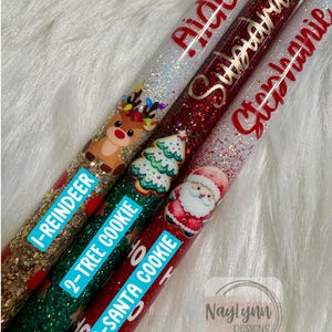 Christmas Glitter Pen: Handmade Holiday, Xmas, Reindeer, Santa ...